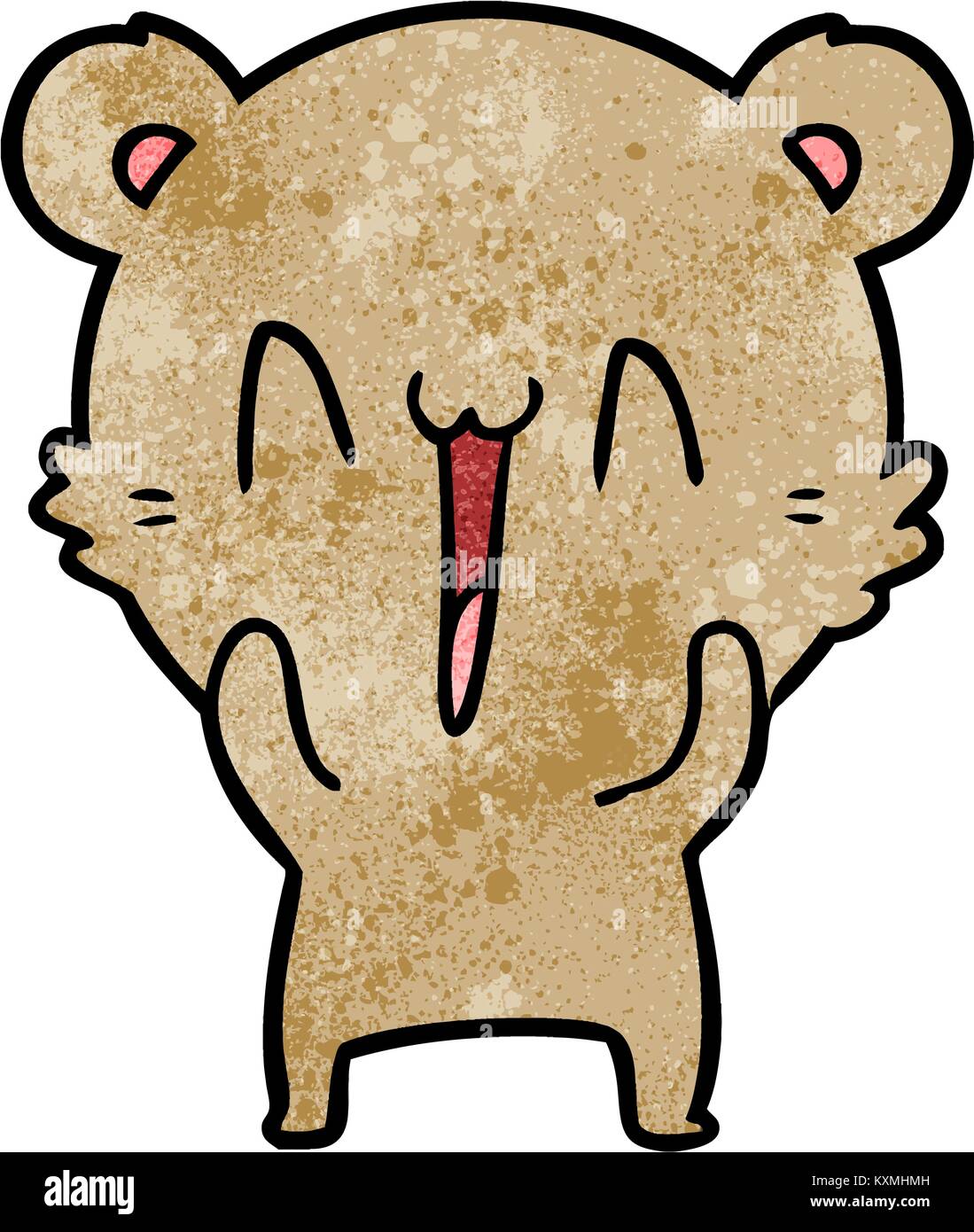 happy bear cartoon Stock Vector Image & Art - Alamy