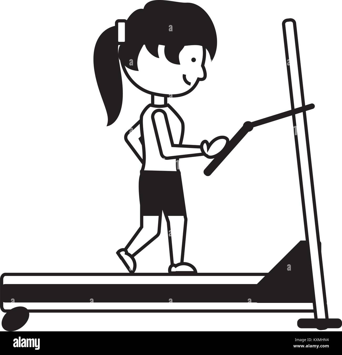 Exercising young woman on Stock Vector Images - Alamy