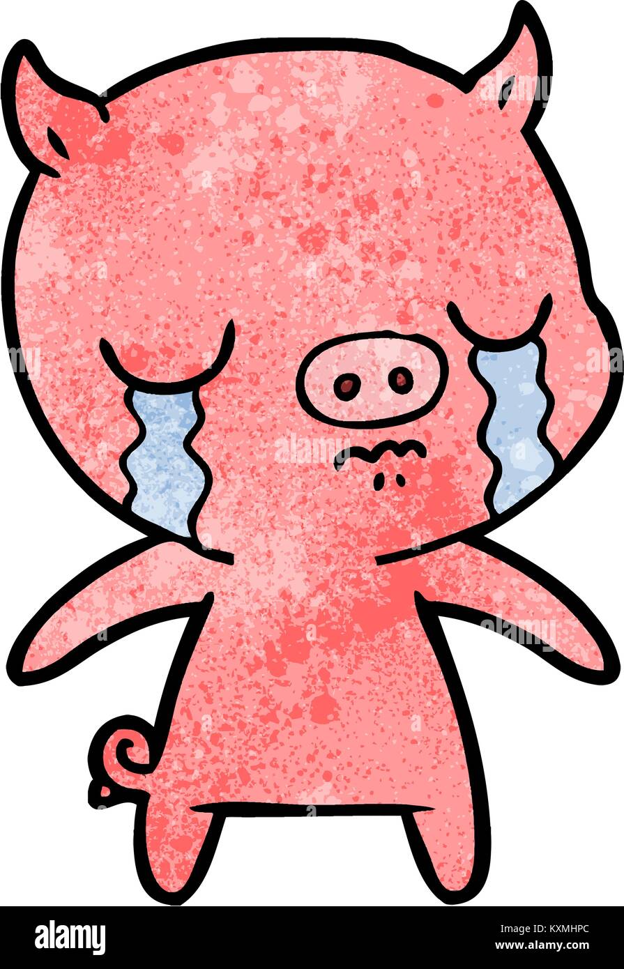 cartoon pig crying Stock Vector Image & Art - Alamy