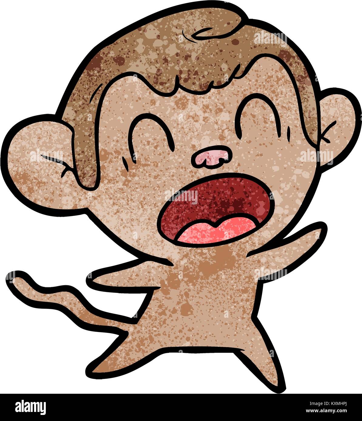 shouting cartoon monkey Stock Vector Image & Art - Alamy