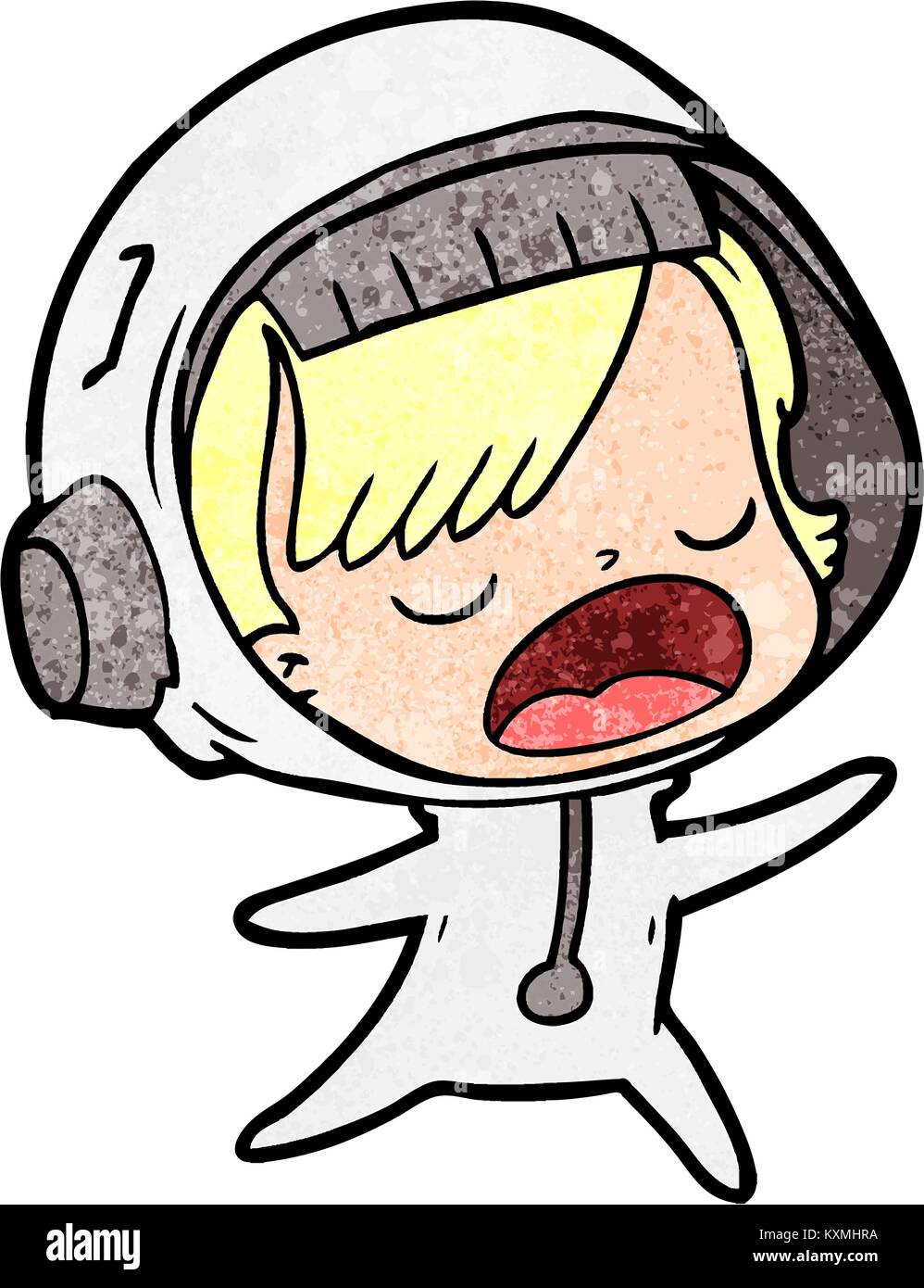 cartoon talking astronaut woman Stock Vector Image & Art - Alamy