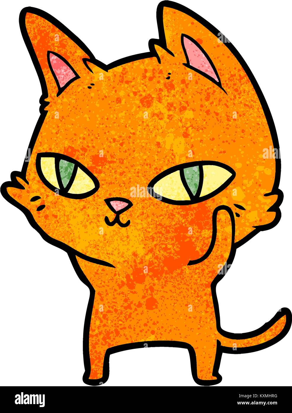 cartoon cat with bright eyes Stock Vector Image & Art - Alamy
