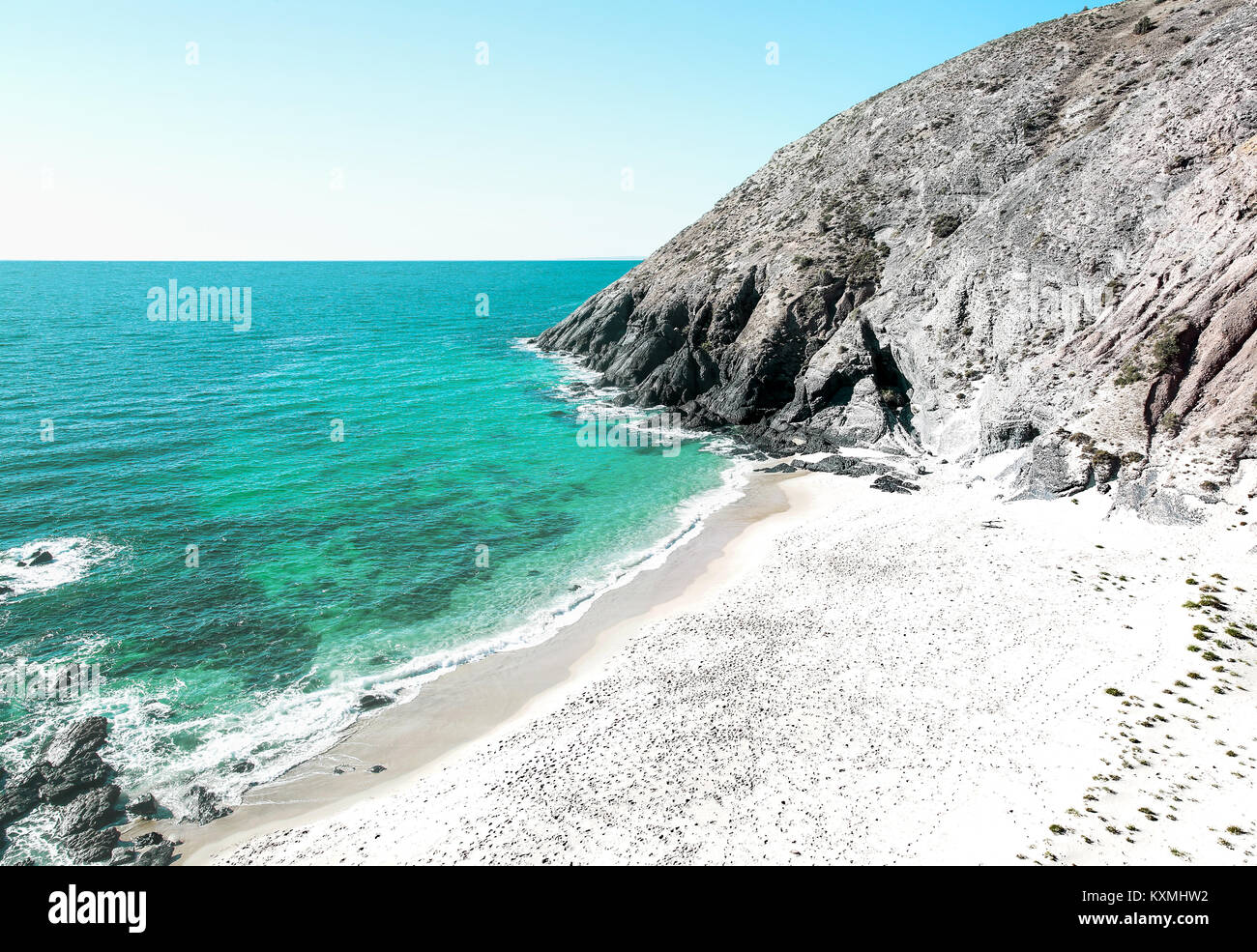 Beach Cove in Folegandros, Greece Stock Photo - Alamy