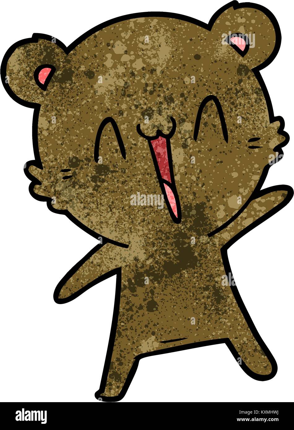 happy bear cartoon Stock Vector Image & Art - Alamy