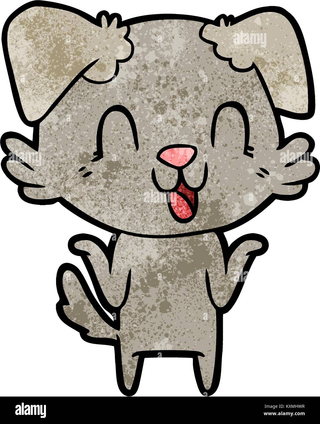 laughing cartoon dog shrugging shoulders Stock Vector Image & Art - Alamy