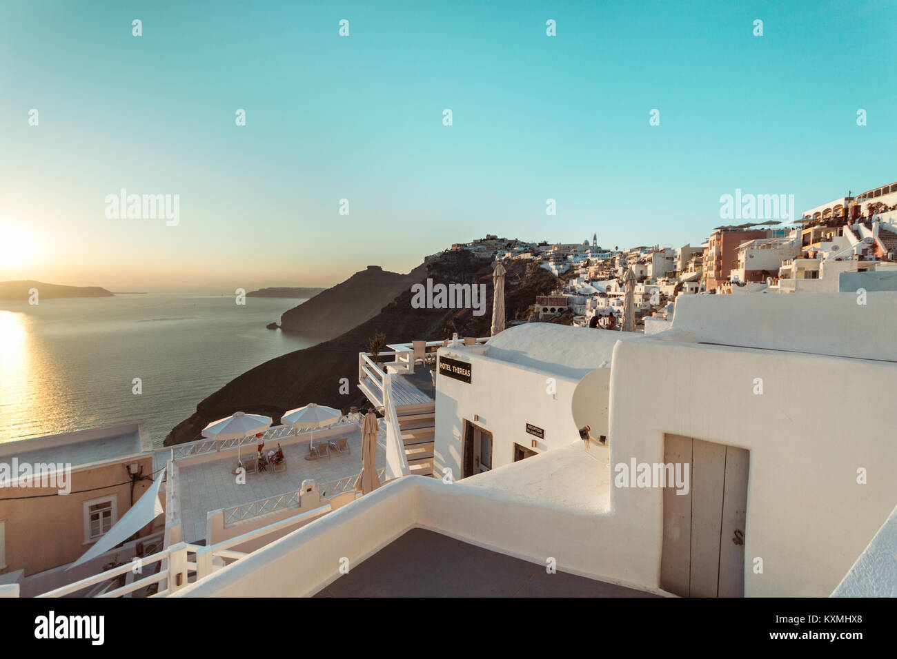 Just before sunset in Santorini, Greece Stock Photo - Alamy