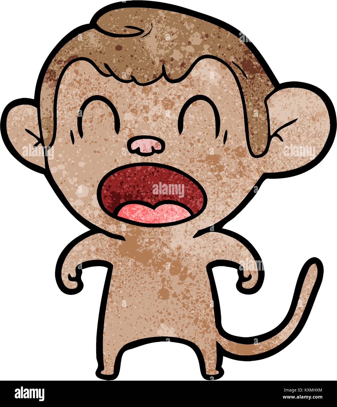 shouting cartoon monkey Stock Vector Image & Art - Alamy
