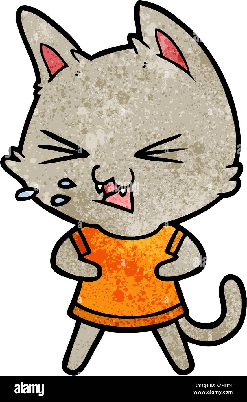 cartoon cat hissing Stock Vector Image & Art - Alamy