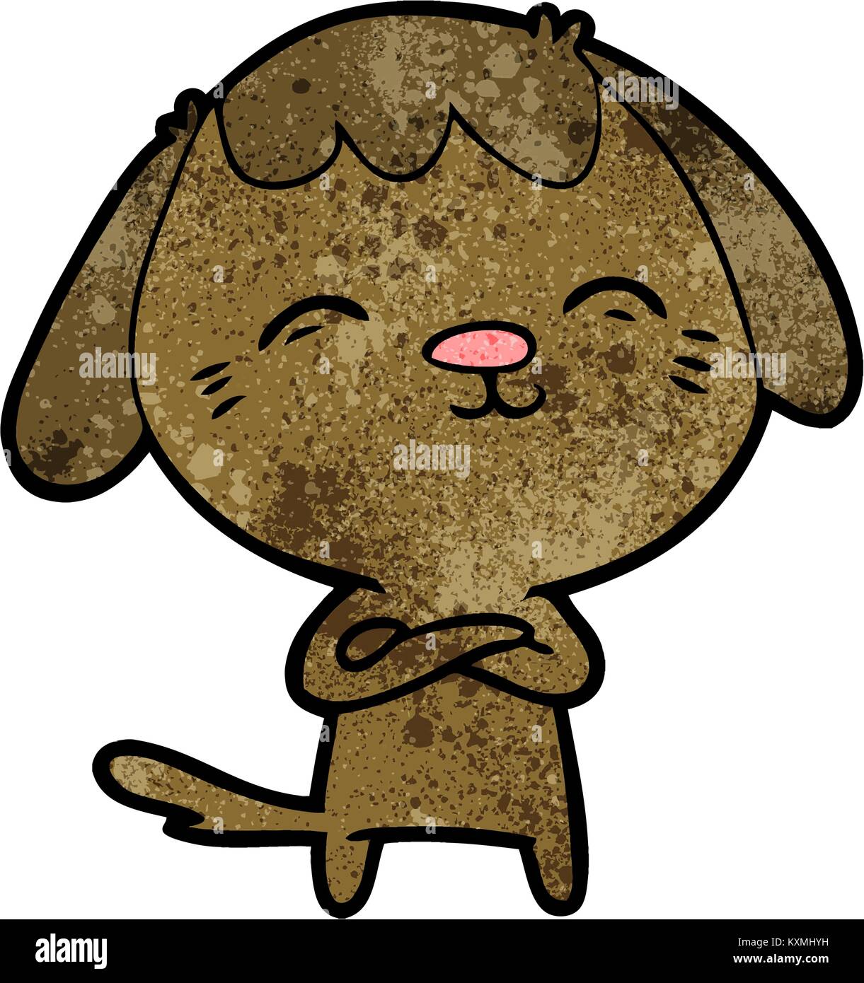 happy cartoon dog Stock Vector Image & Art - Alamy