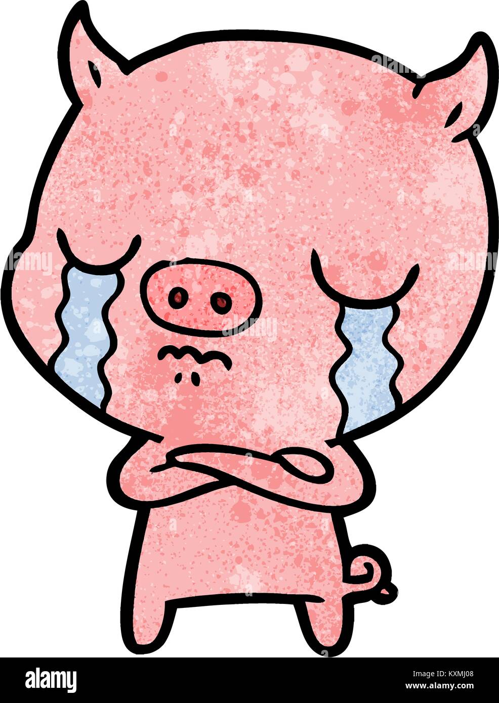 cartoon pig crying Stock Vector Image & Art - Alamy