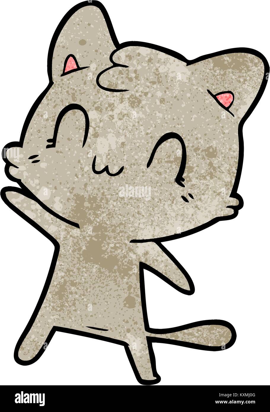 cartoon happy cat Stock Vector Image & Art - Alamy