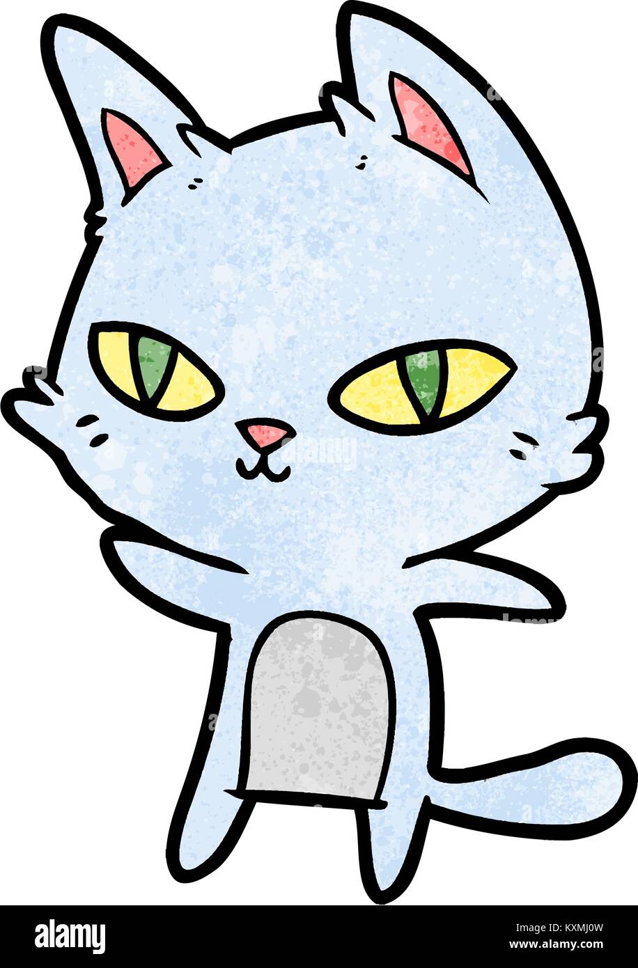 cartoon cat staring Stock Vector Image & Art - Alamy