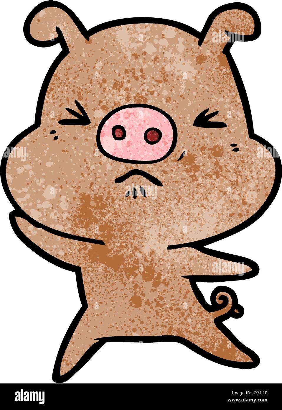 cartoon angry pig Stock Vector Image & Art - Alamy