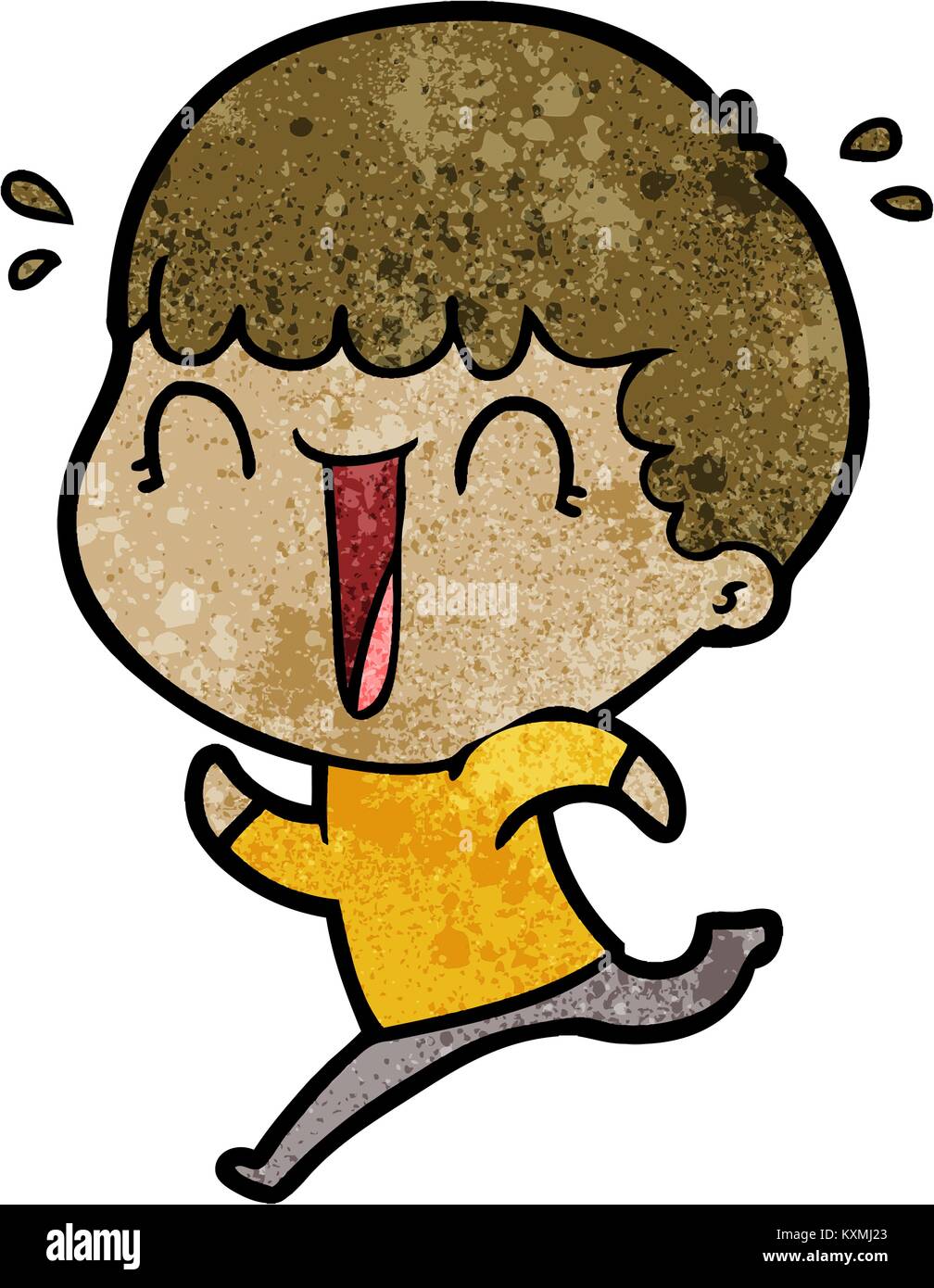 laughing cartoon man running Stock Vector Image & Art - Alamy