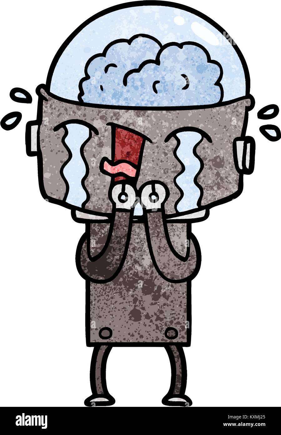 cartoon crying robot Stock Vector Image & Art - Alamy