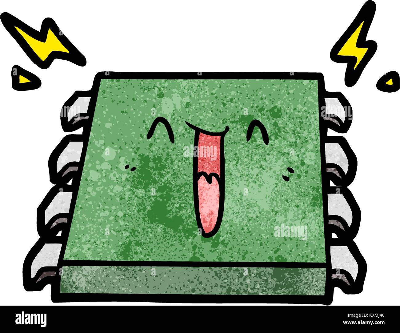 happy computer chip cartoon Stock Vector Image & Art - Alamy