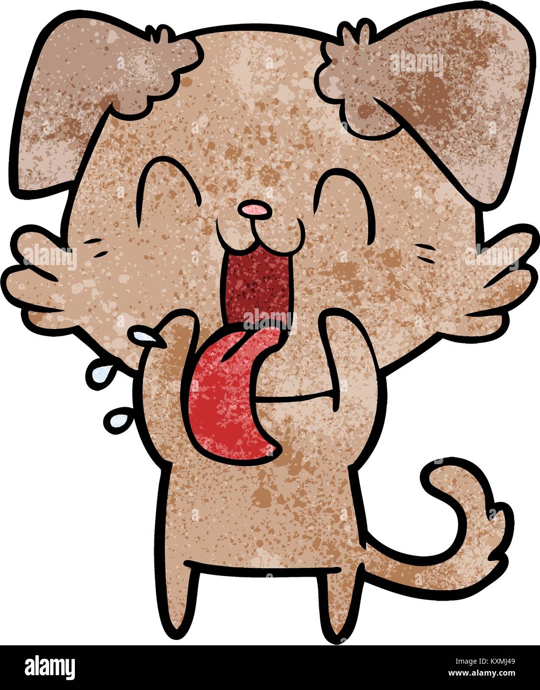 cartoon panting dog Stock Vector Image & Art - Alamy