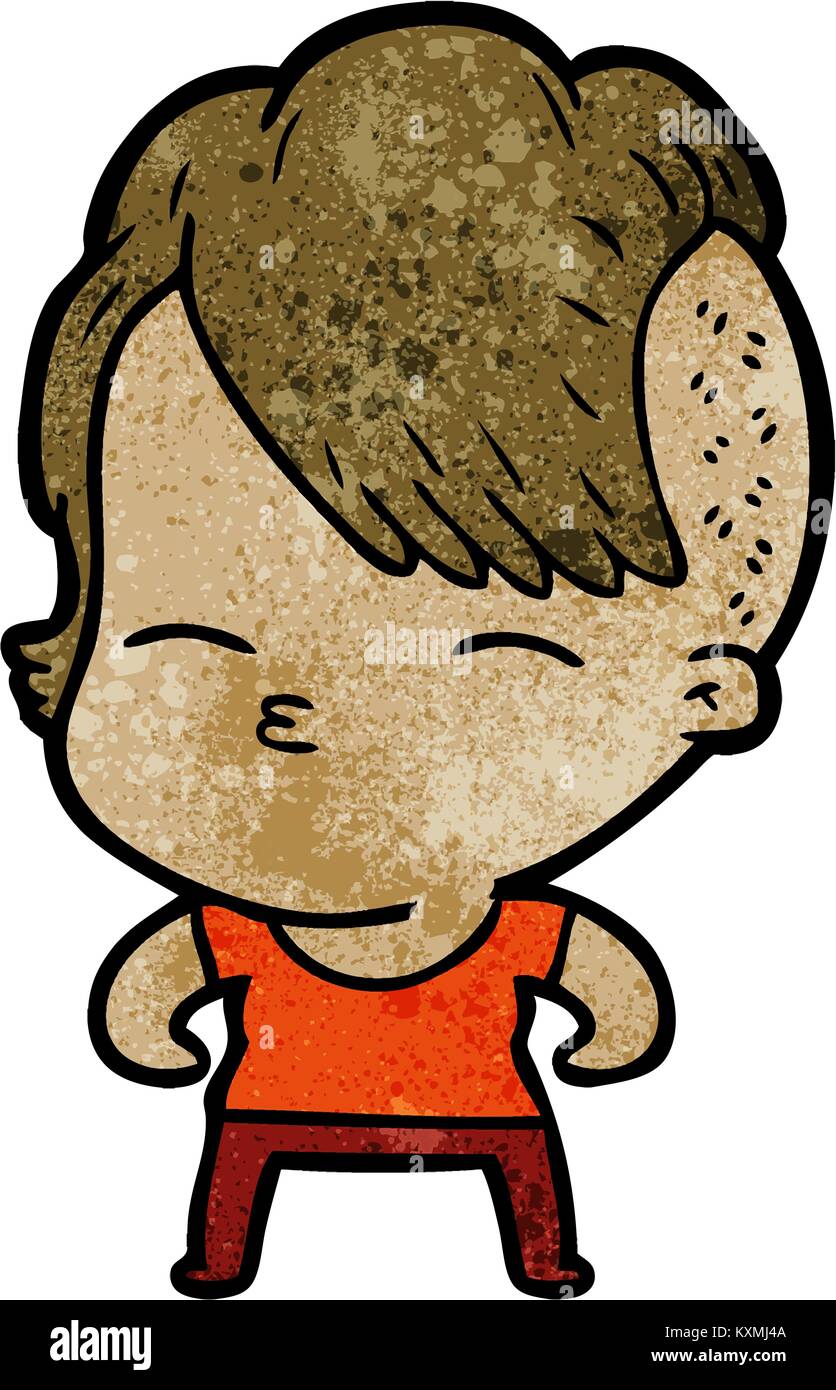 cartoon girl muscle posing Stock Vector Image & Art - Alamy