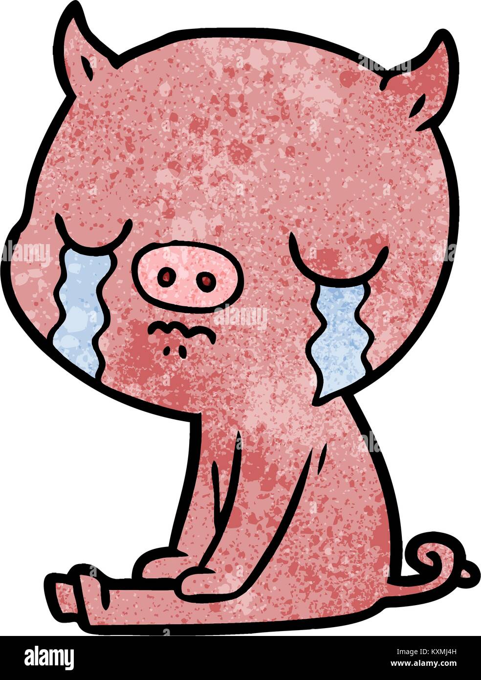 cartoon pig crying Stock Vector Image & Art - Alamy