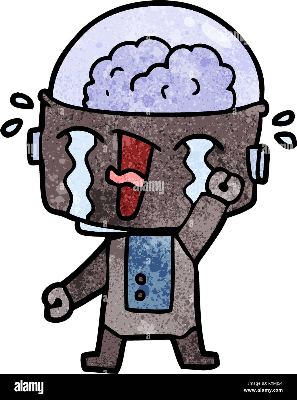 cartoon crying robot Stock Vector Image & Art - Alamy