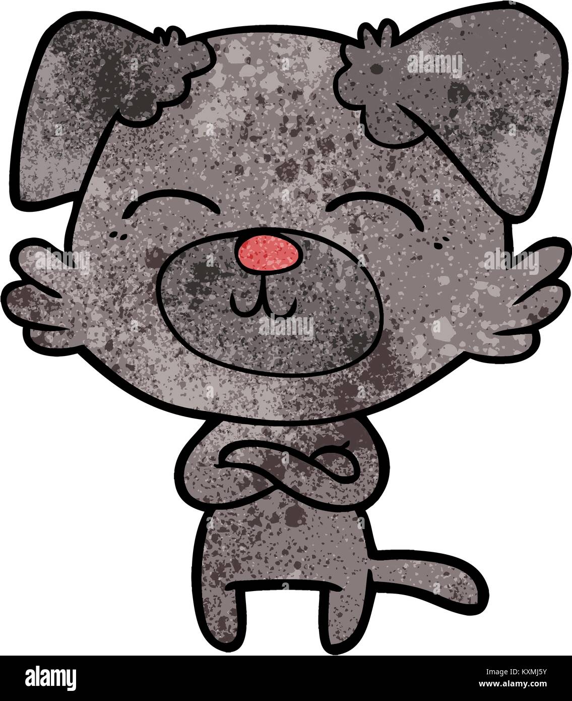 cartoon dog crossing arms Stock Vector Image & Art - Alamy