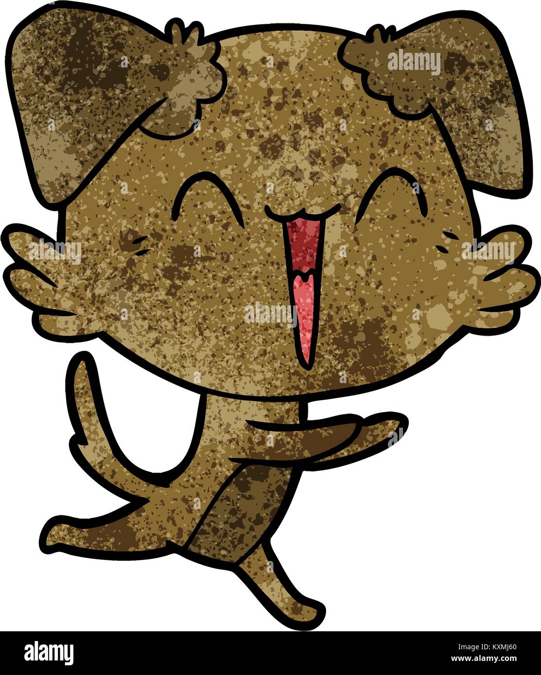 happy little dog cartoon Stock Vector Image & Art - Alamy
