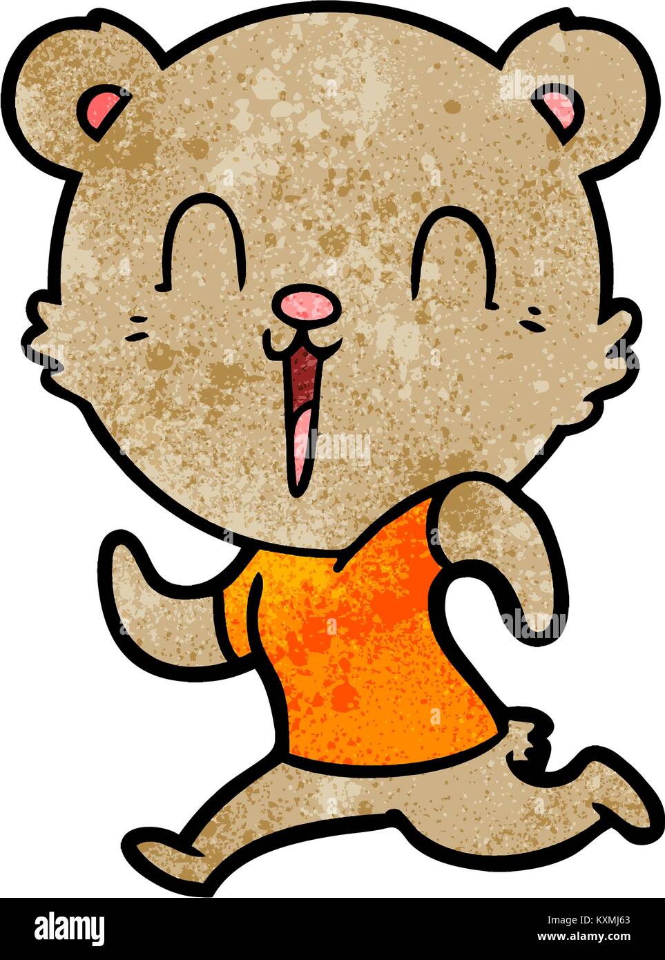 happy cartoon bear running Stock Vector Image & Art - Alamy