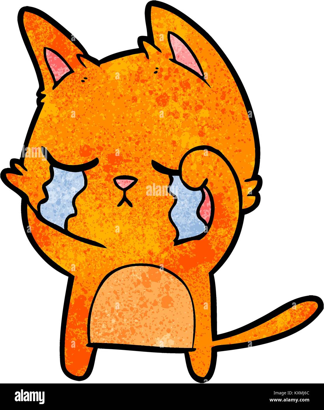crying cartoon cat Stock Vector Image & Art - Alamy