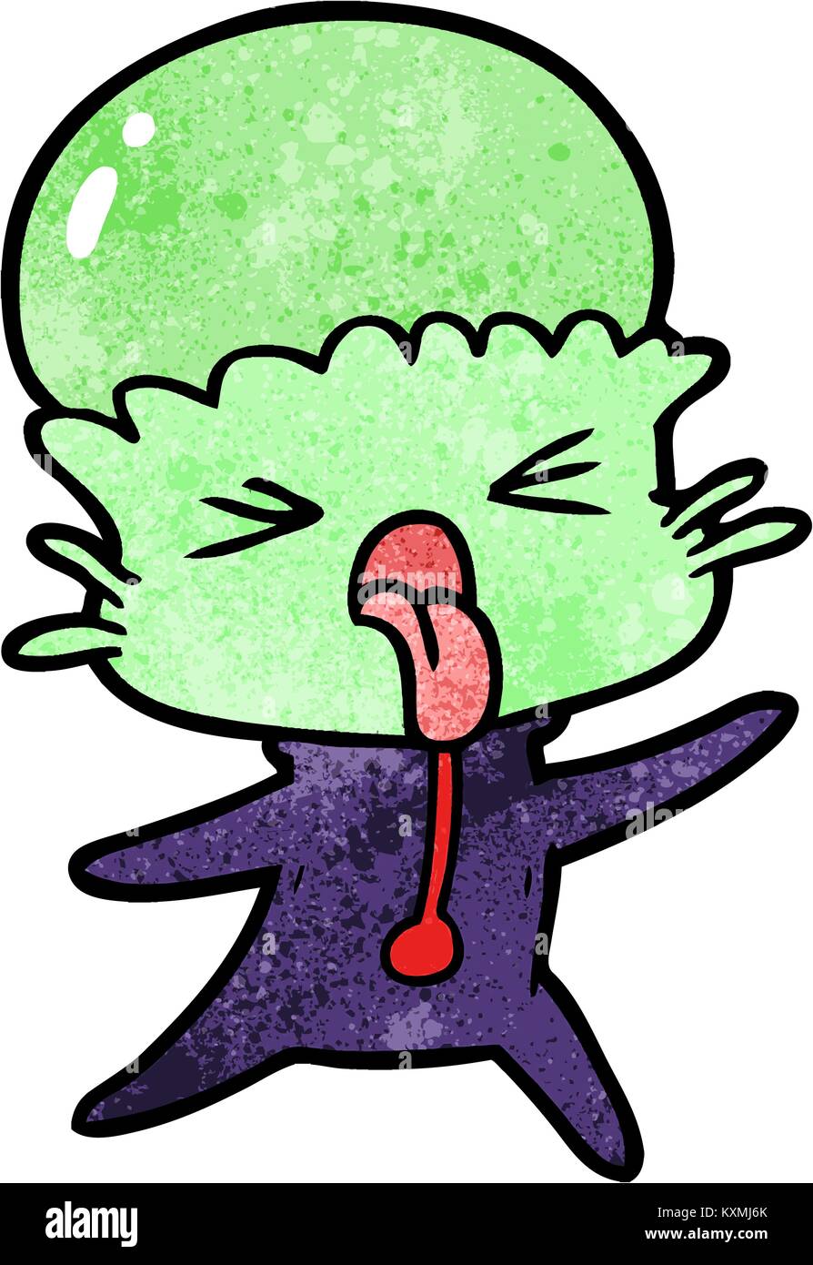 weird cartoon alien Stock Vector Image & Art - Alamy
