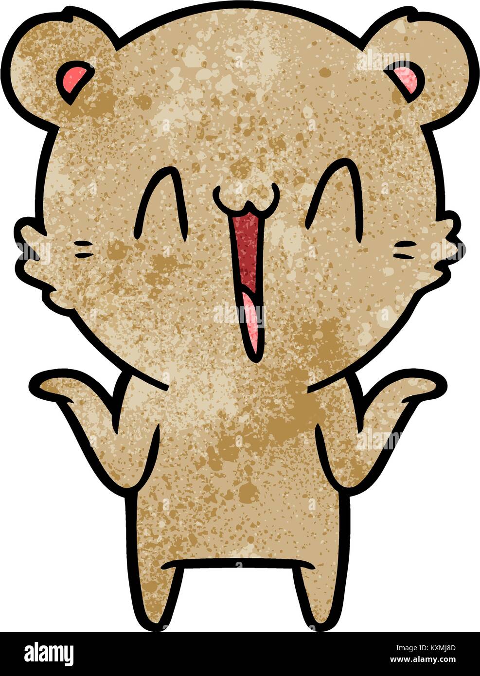 happy bear cartoon Stock Vector Image & Art - Alamy