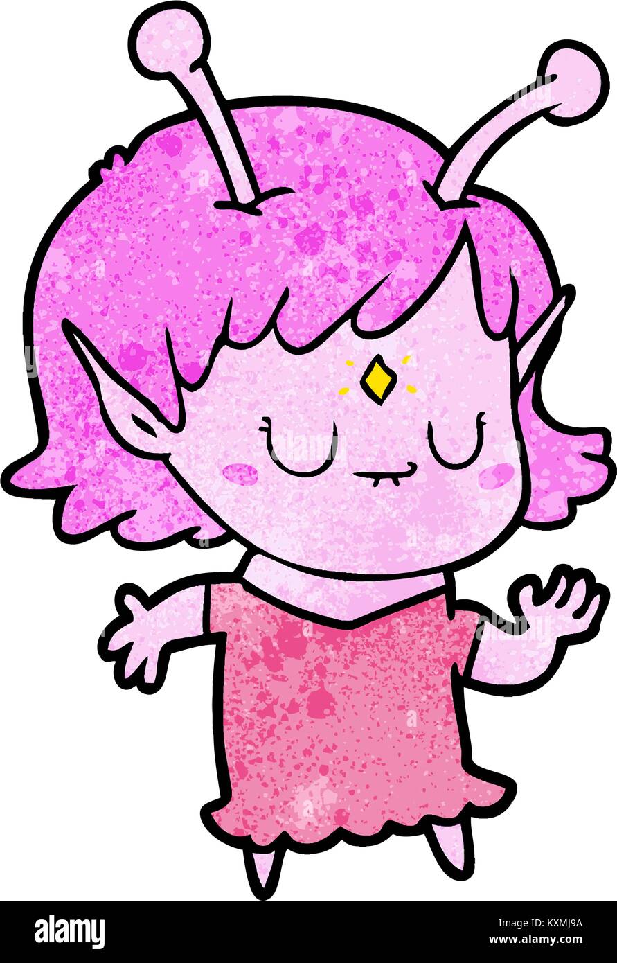 cartoon alien girl dancing Stock Vector Image & Art - Alamy