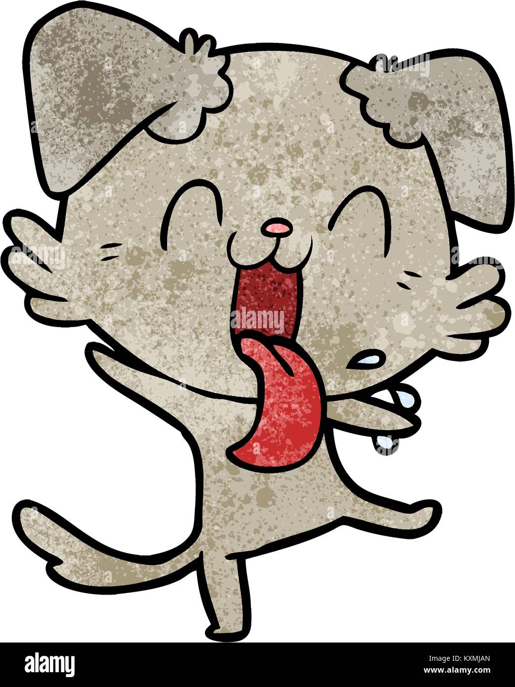 cartoon panting dog Stock Vector Image & Art - Alamy