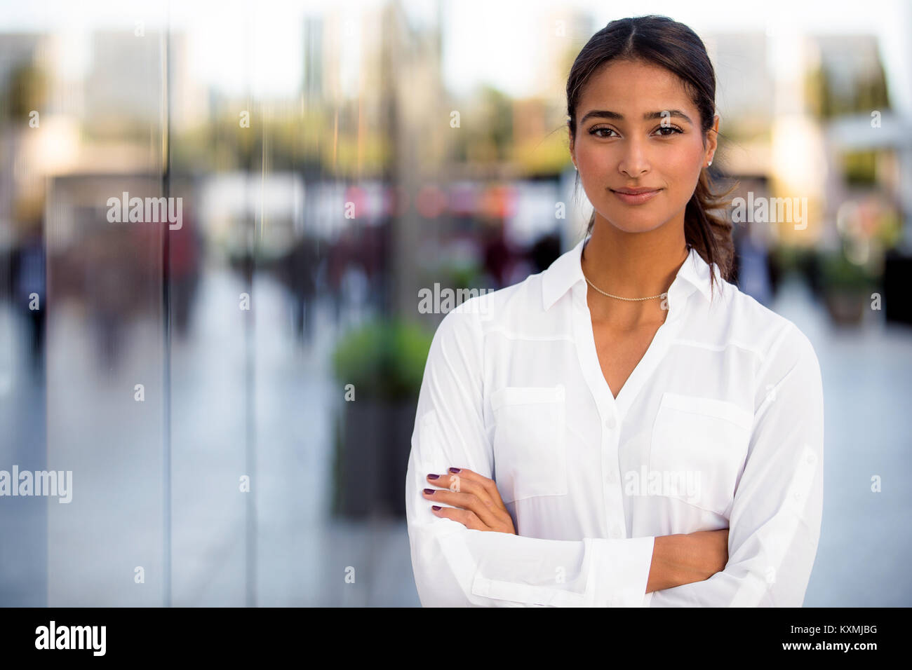 Serious career motivated successful female business professional ...