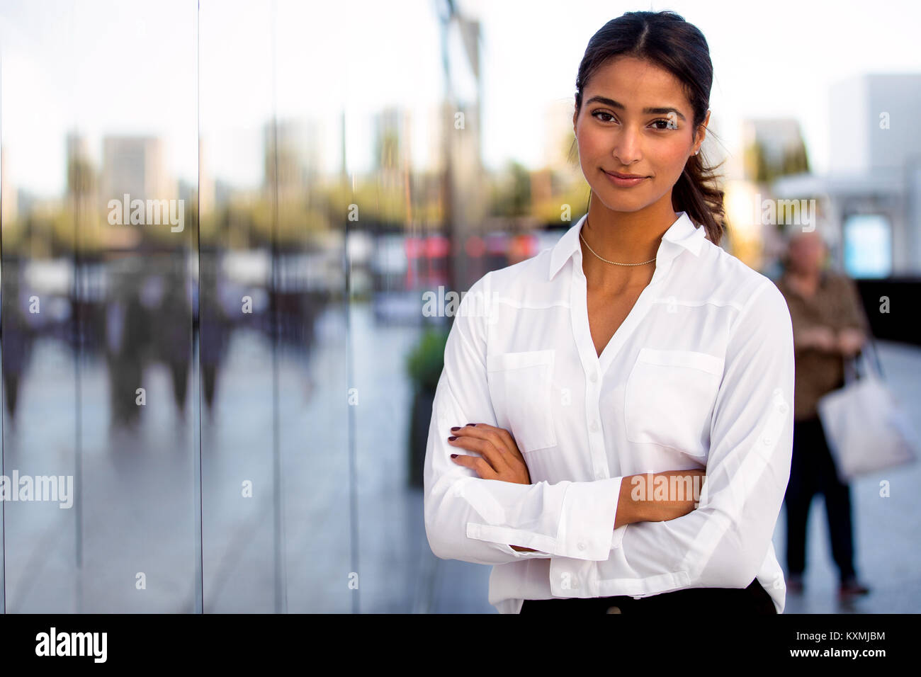 Independent entrepreneur female woman business executive type with ...