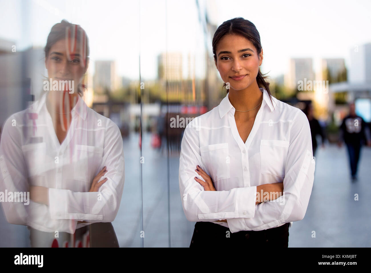 Serious career motivated successful female business professional ...