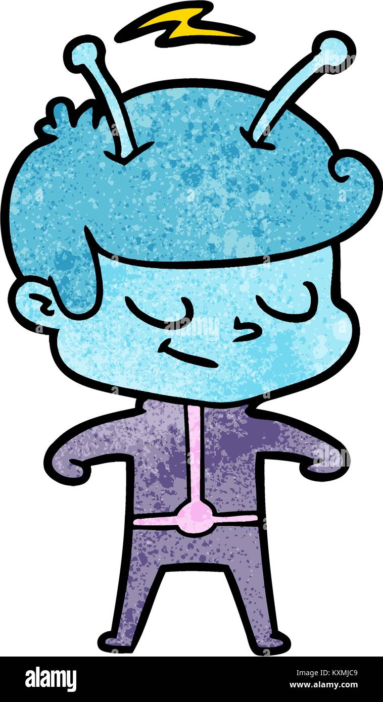 friendly cartoon spaceman Stock Vector Image & Art - Alamy