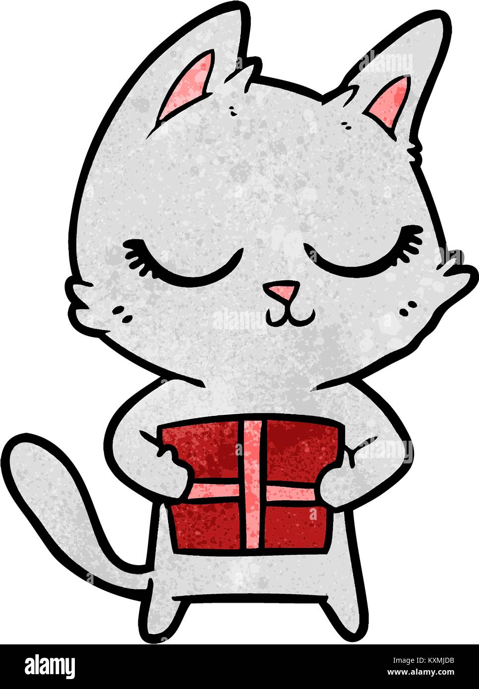 calm cartoon cat Stock Vector Image & Art - Alamy