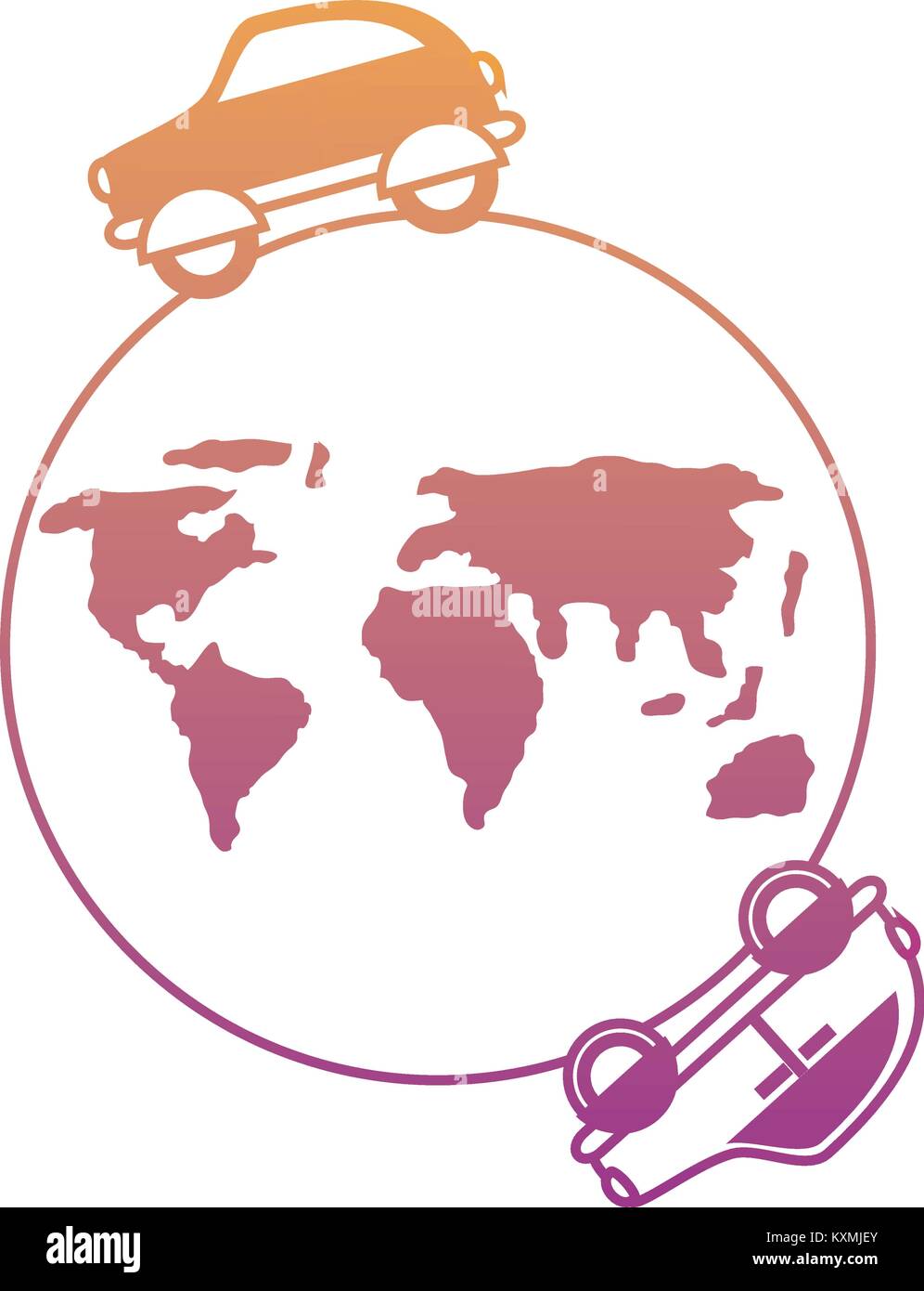 cars on earth planet icon Stock Vector Image & Art - Alamy