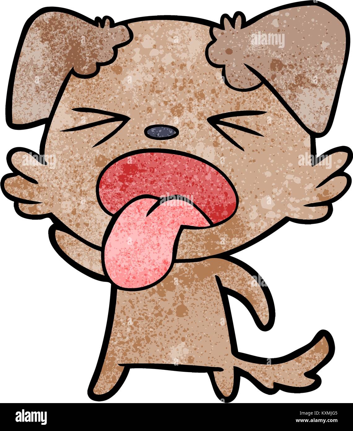 cartoon disgusted dog Stock Vector Image & Art - Alamy