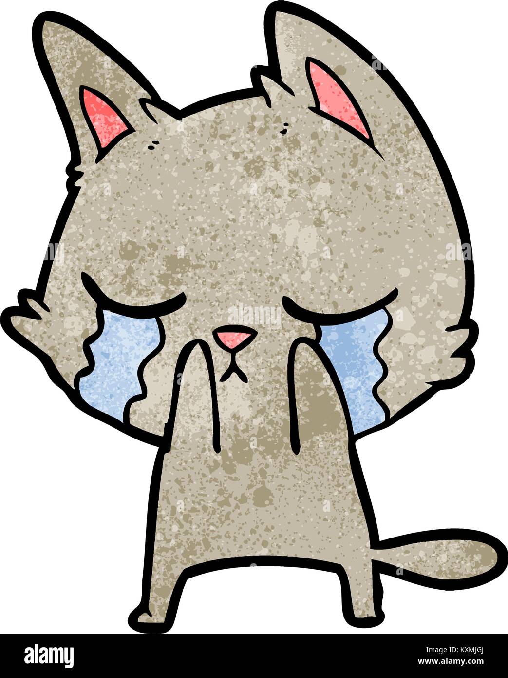 crying cartoon cat Stock Vector Image & Art - Alamy