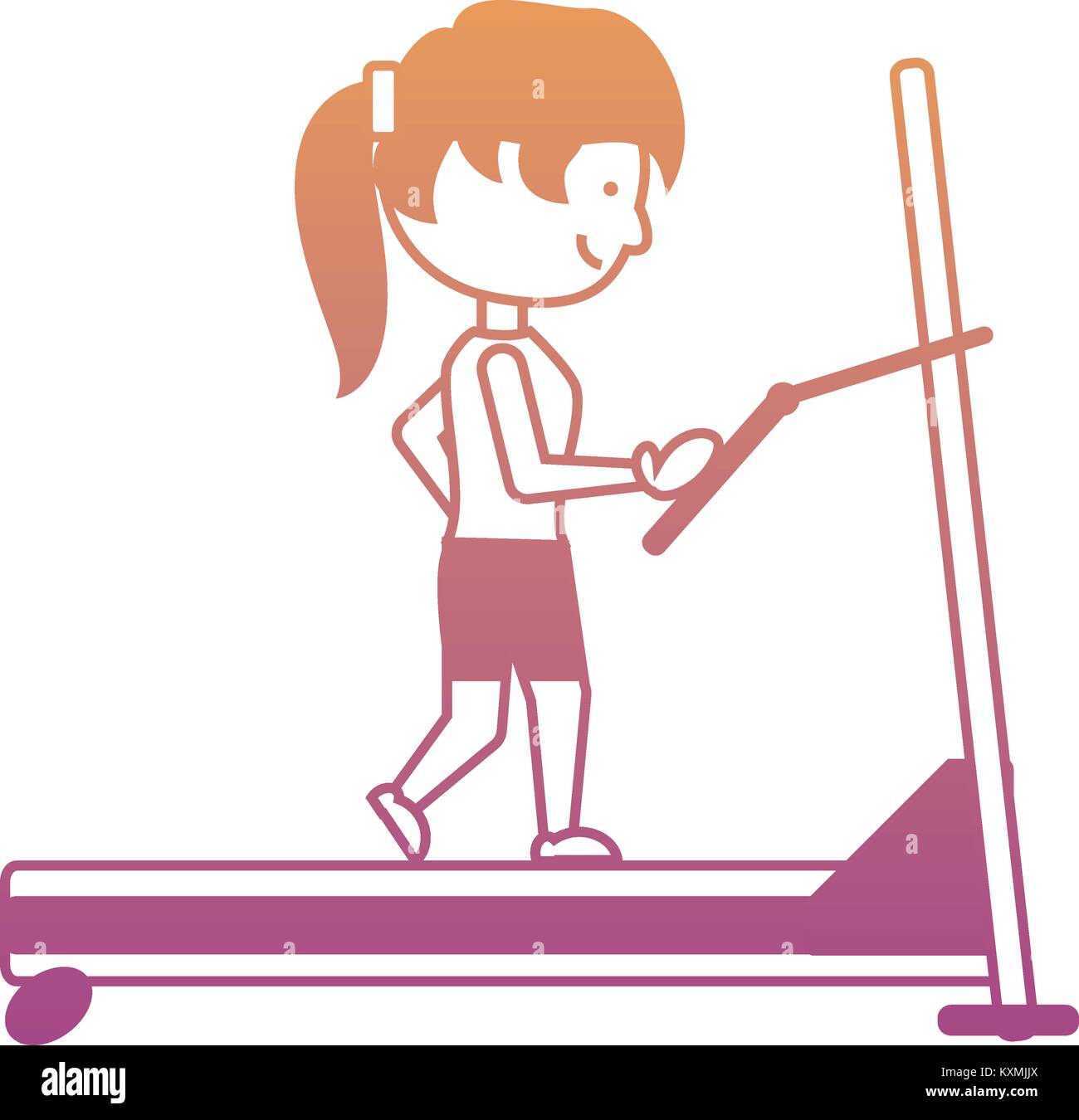 Exercising young woman on Stock Vector Images - Alamy