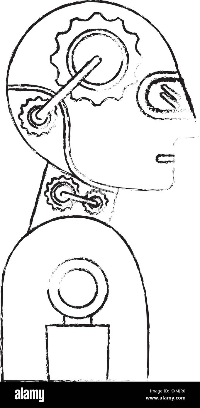 humanoid robot profile icon Stock Vector Image & Art - Alamy