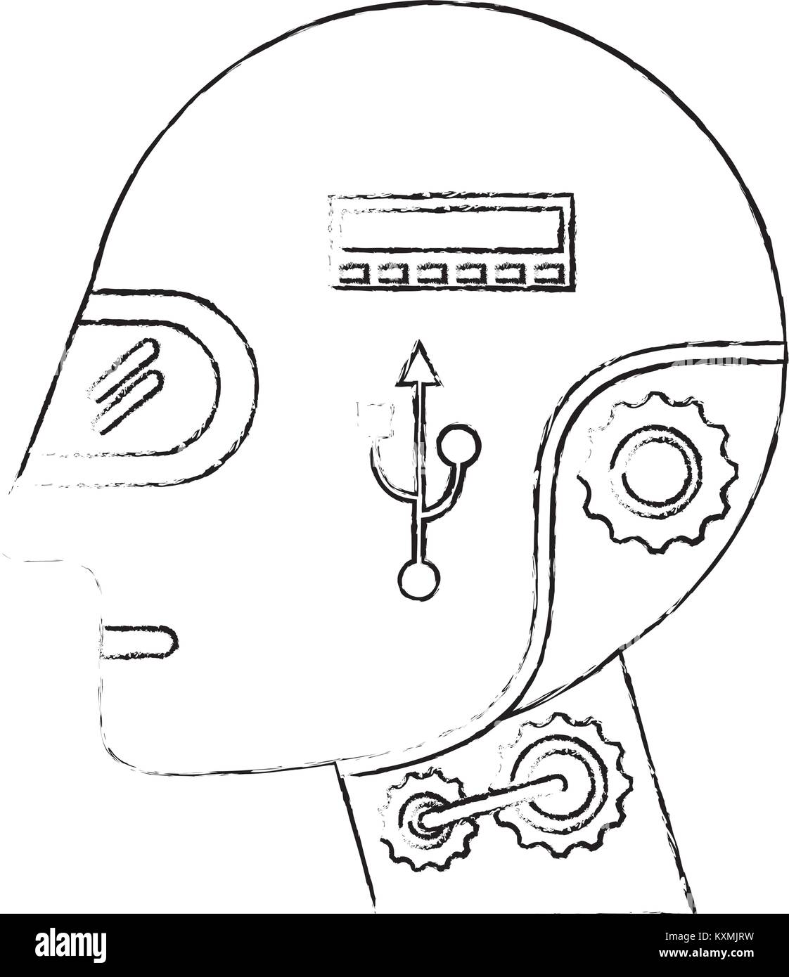 humanoid robot profile icon Stock Vector Image & Art - Alamy