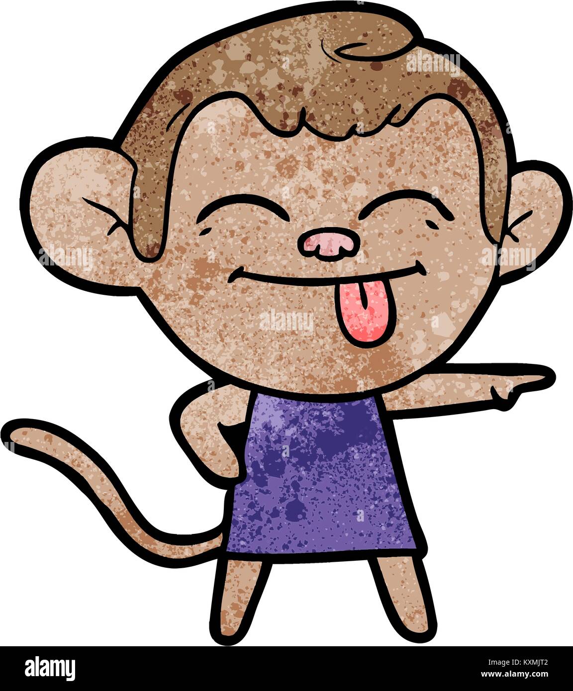 funny cartoon monkey pointing Stock Vector Image & Art - Alamy
