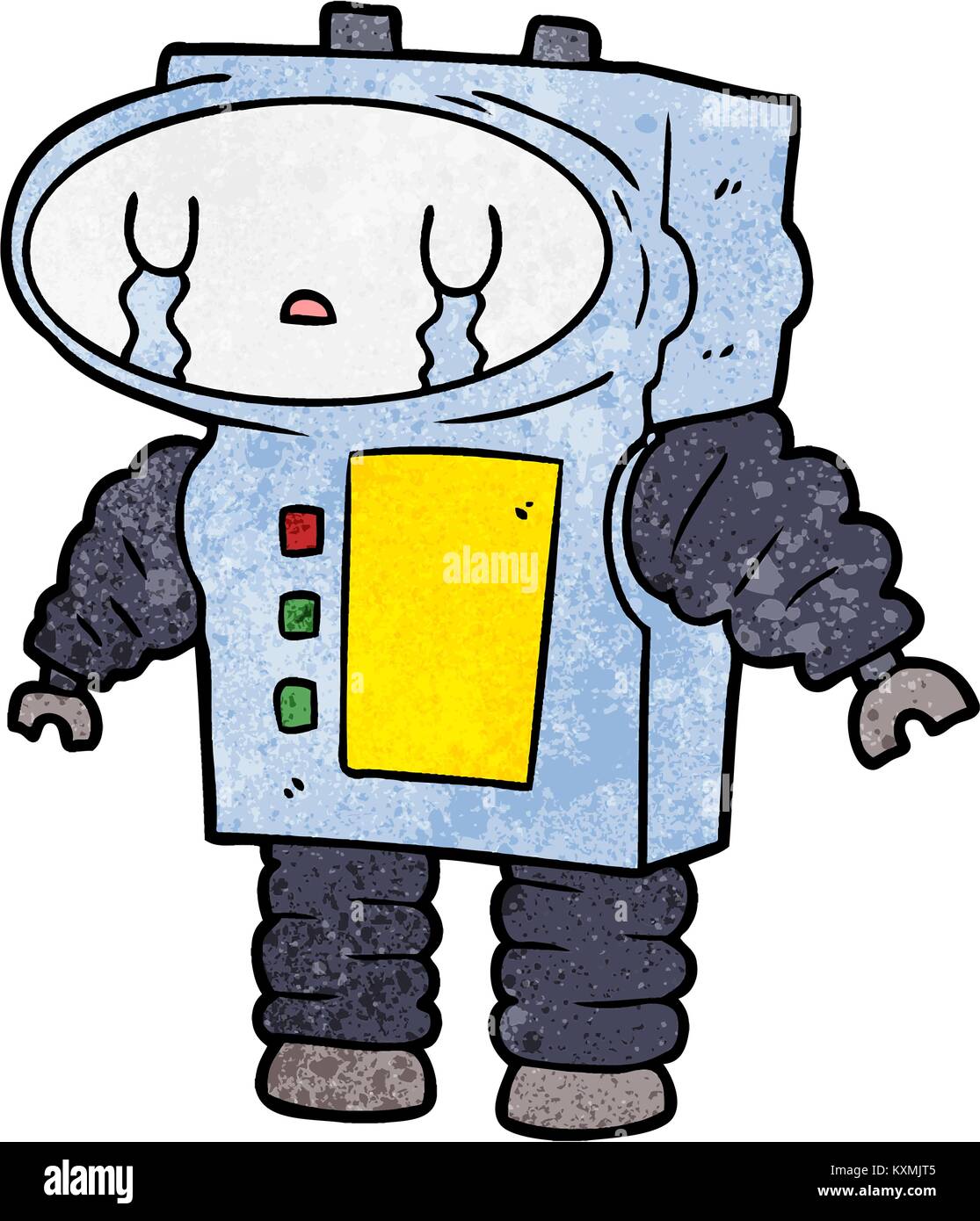 cartoon robot crying Stock Vector Image & Art - Alamy