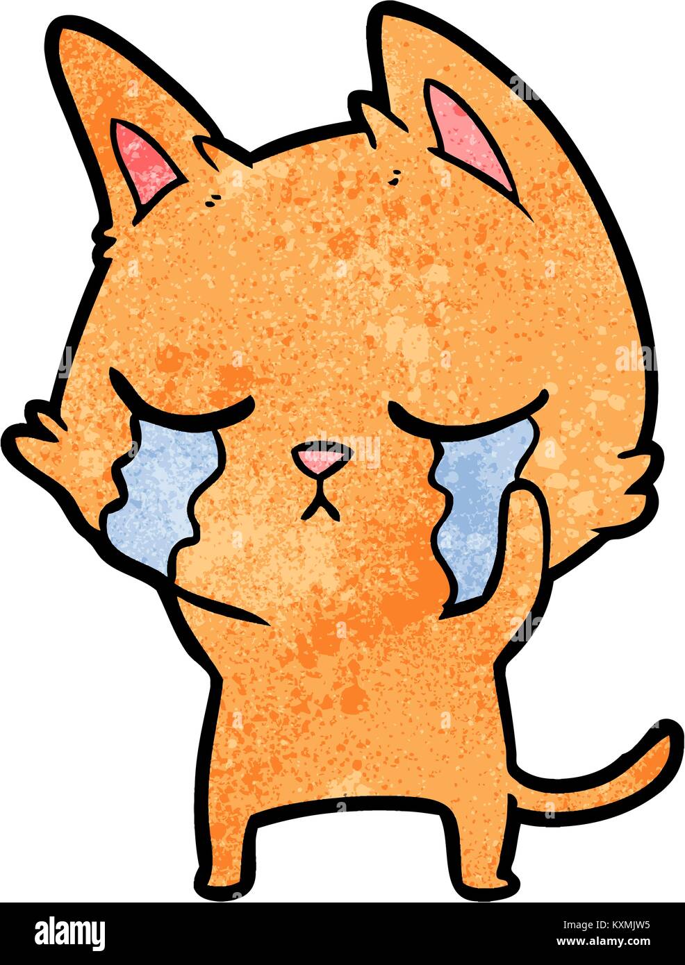 crying cartoon cat Stock Vector Image & Art - Alamy