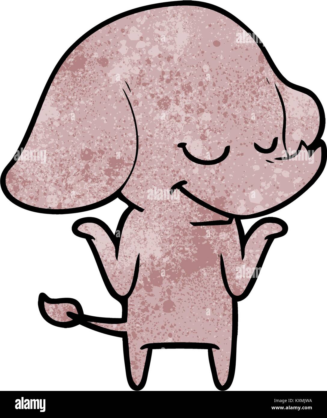 cartoon smiling elephant Stock Vector Image & Art - Alamy