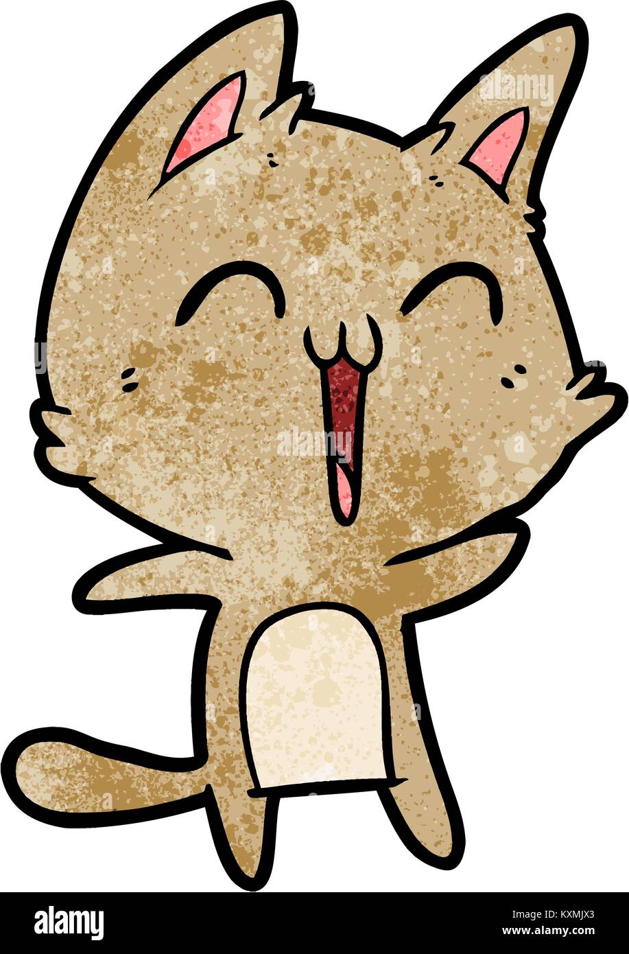 happy cartoon cat Stock Vector Image & Art - Alamy