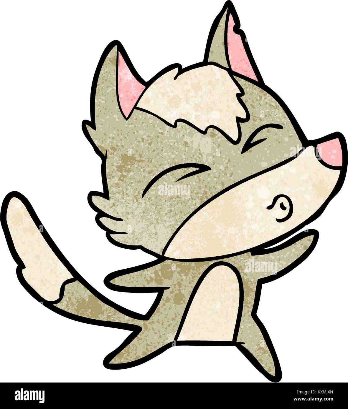 cartoon wolf howling Stock Vector Image & Art - Alamy