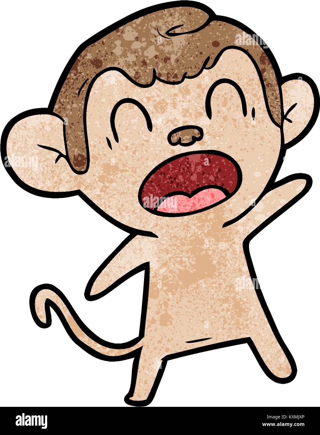 shouting cartoon monkey Stock Vector Image & Art - Alamy